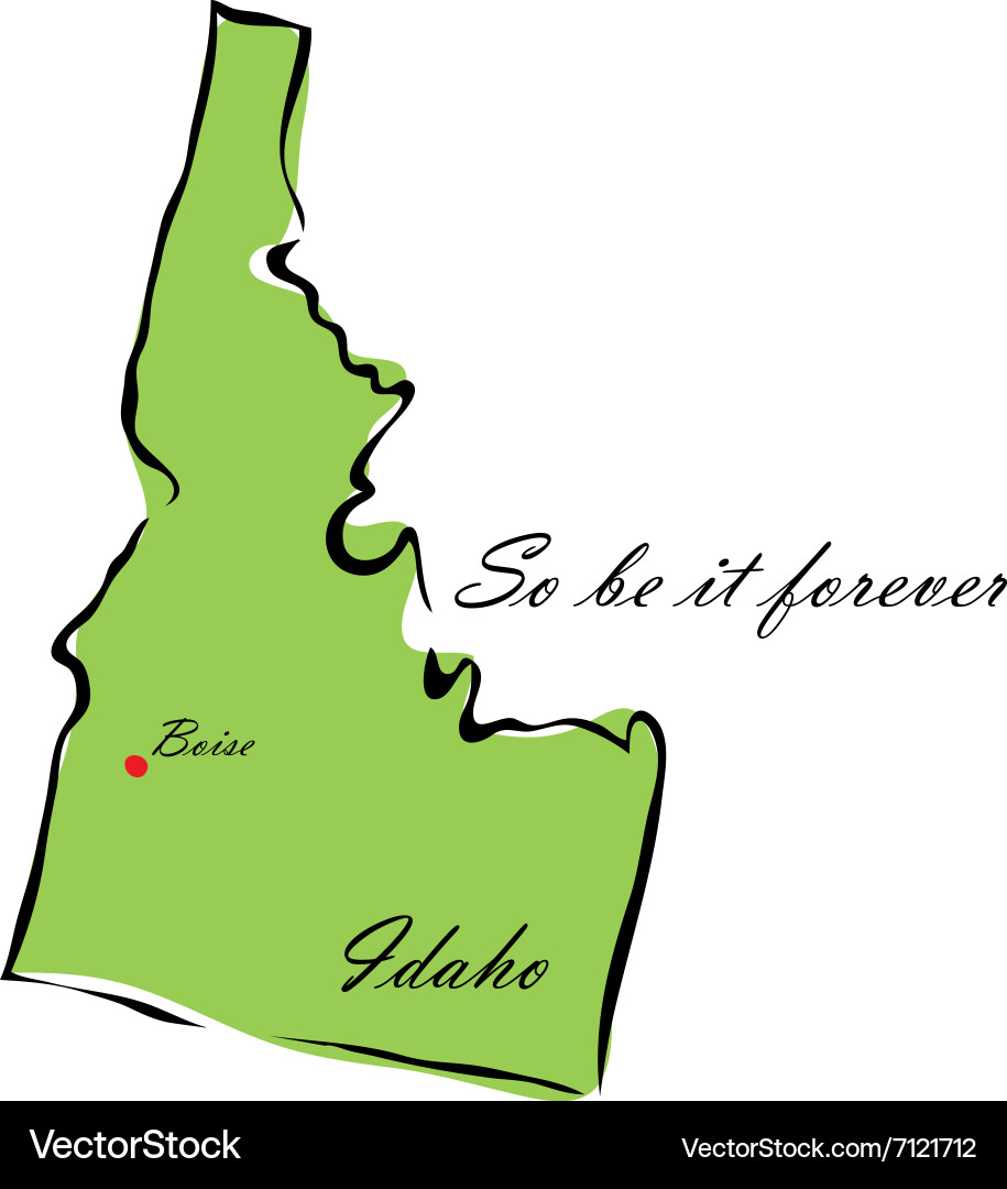 Idaho State Map Royalty Free Vector Image - VectorStock