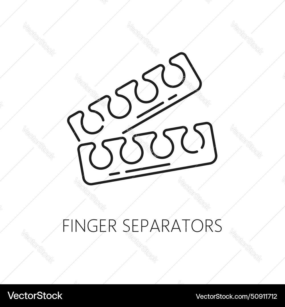 Nail manicure service icon with finger separators Vector Image