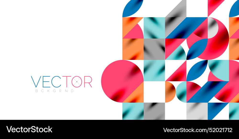 Triangles round and circles techno art Royalty Free Vector