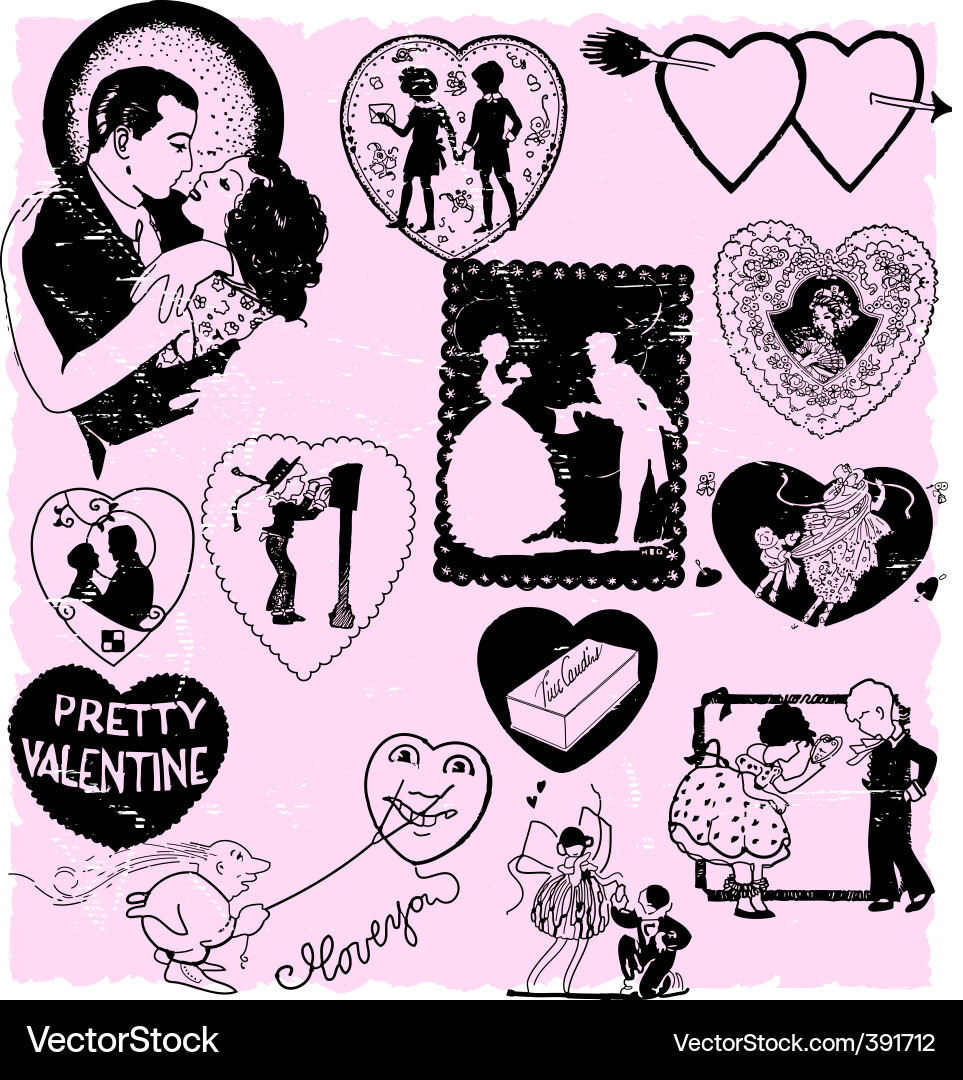 Valentines scrapbook Royalty Free Vector Image