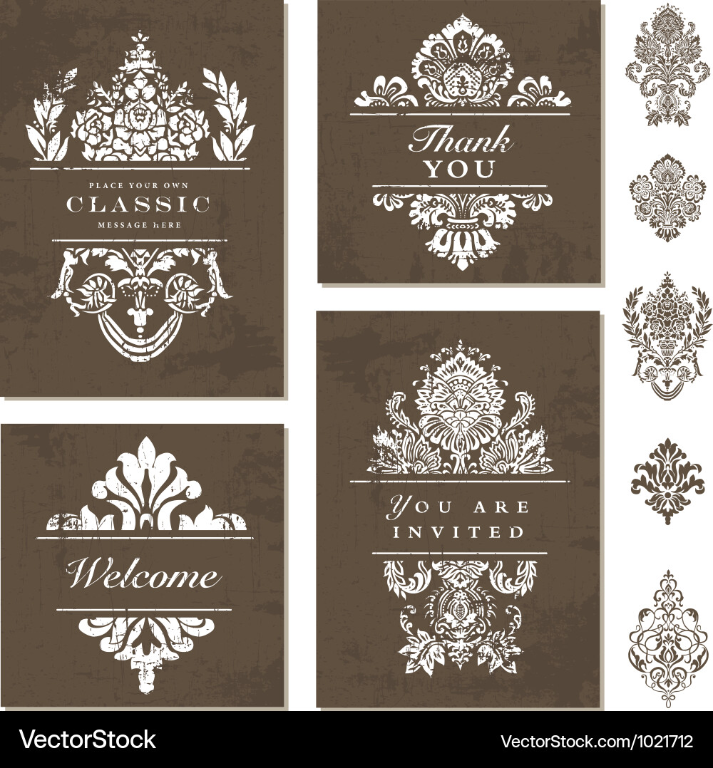 Victorian styled templates Royalty Free Vector Image