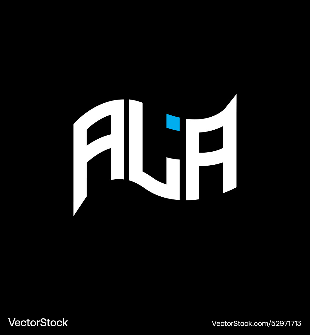 Ala logo design simple and modern Royalty Free Vector Image