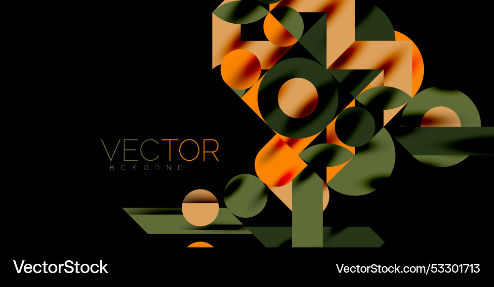 Colorful simple dynamic geometric forms circles Vector Image