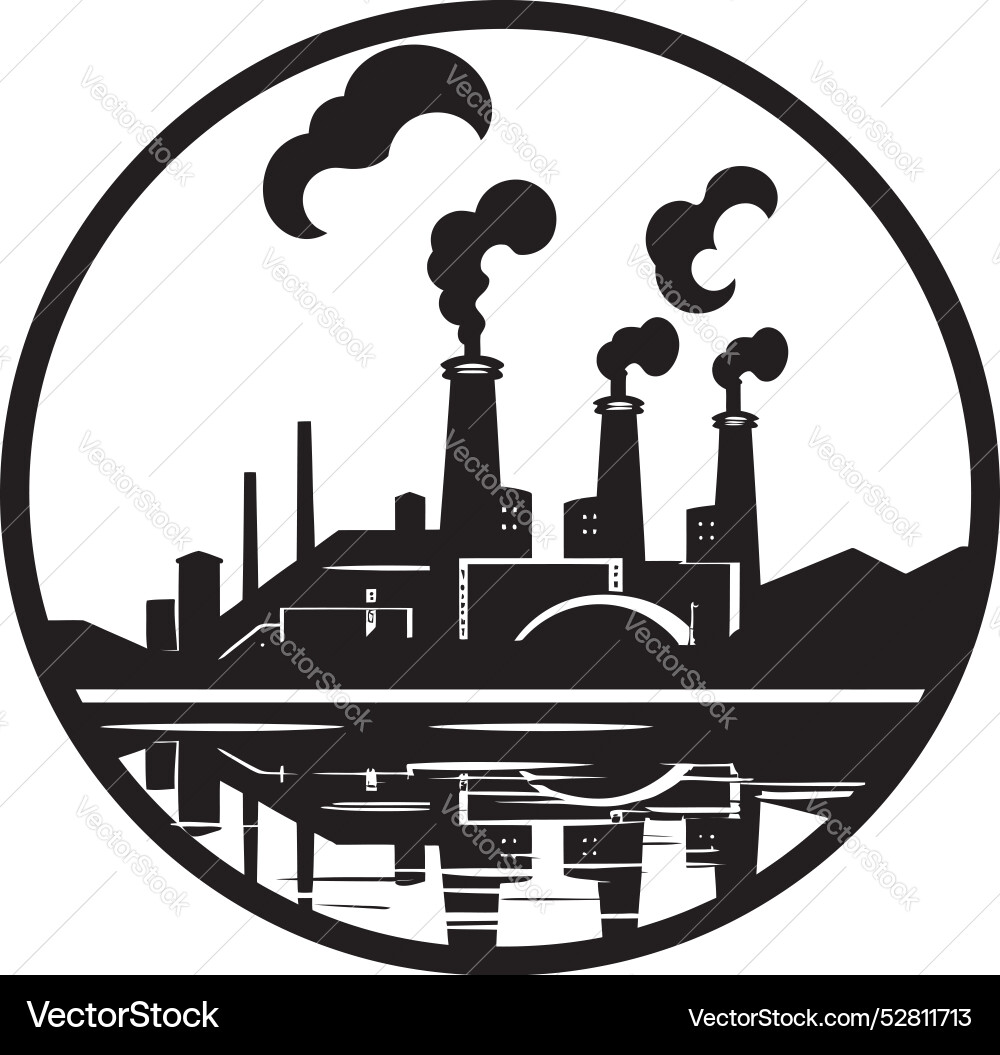 Contaminated currents logo water and air Vector Image
