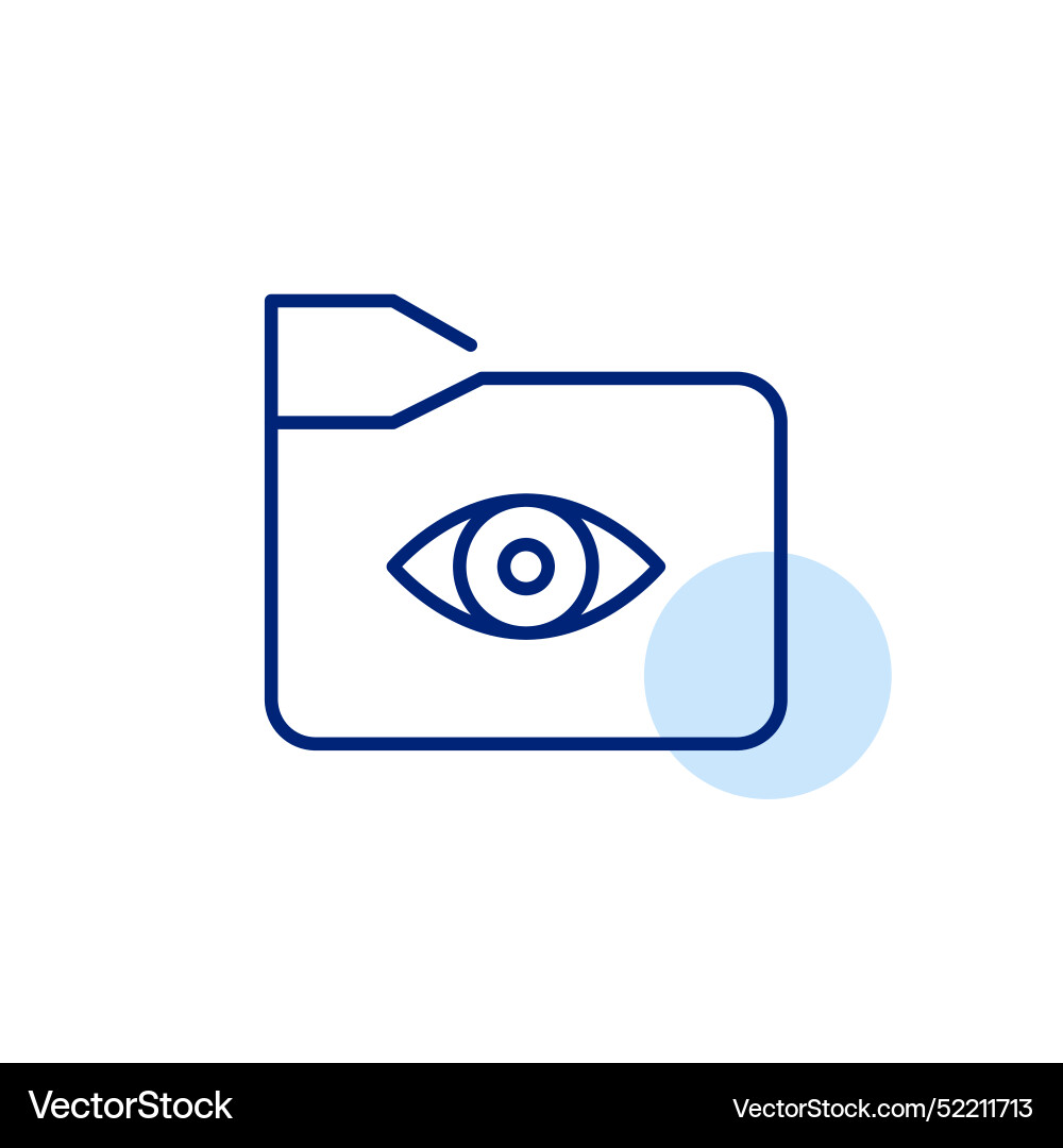 Folder and eye file visibility document Royalty Free Vector