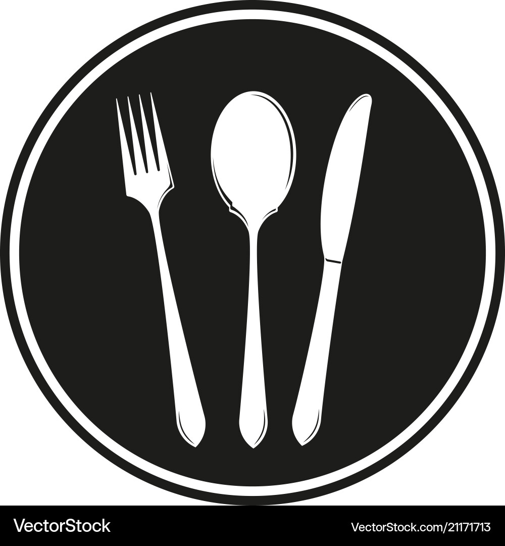 Foodware Icons - Silver Cutlery Royalty Free Vector Image