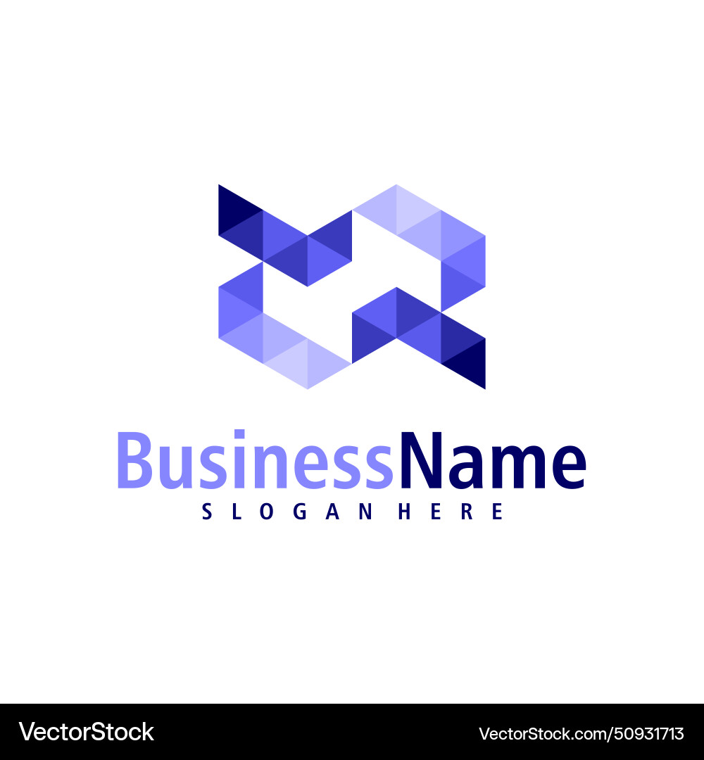 Letter rh logo design creative initial rh logo Vector Image