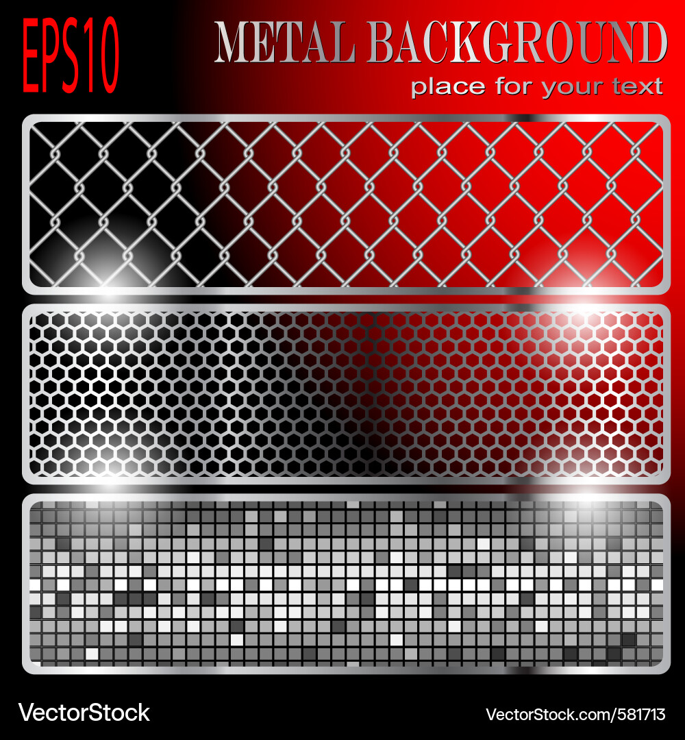 Metallic backgrounds Royalty Free Vector Image