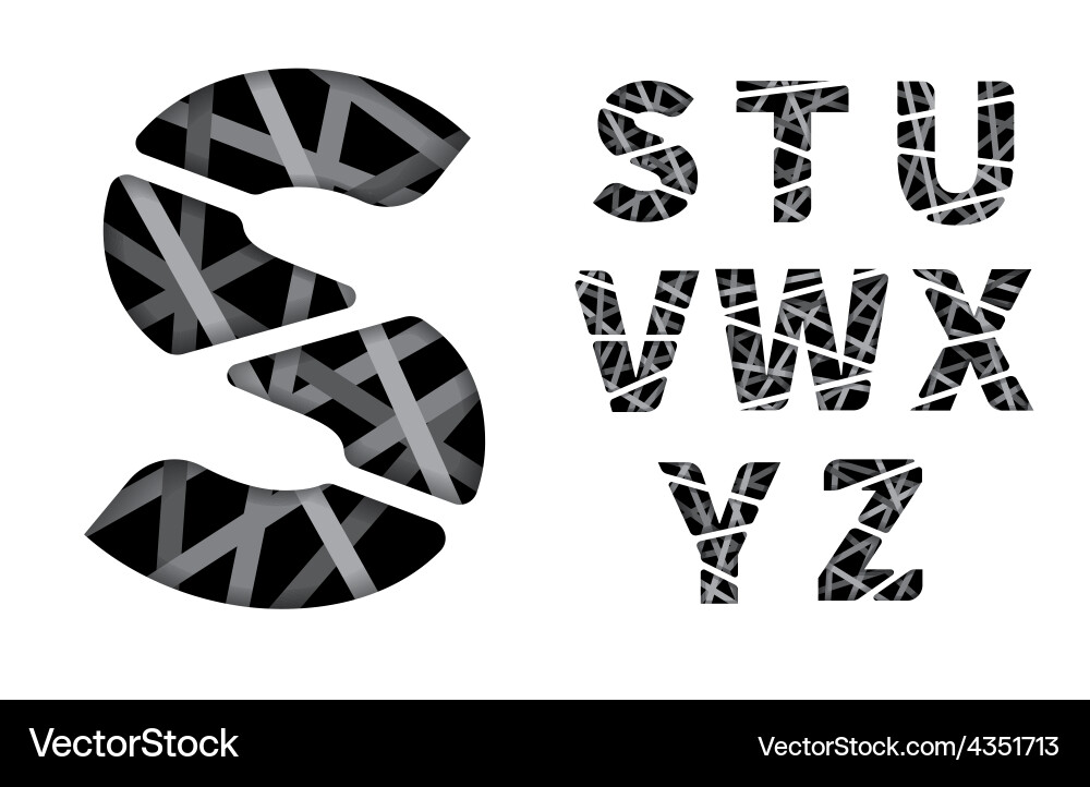 Slotted Letter Pattern Royalty Free Vector Image