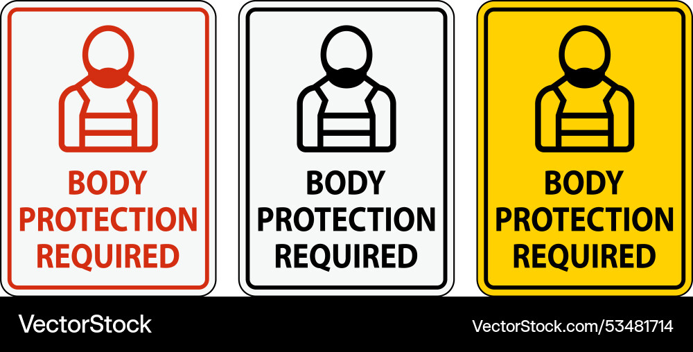 A clear safety sign indicating the mandatory use Vector Image
