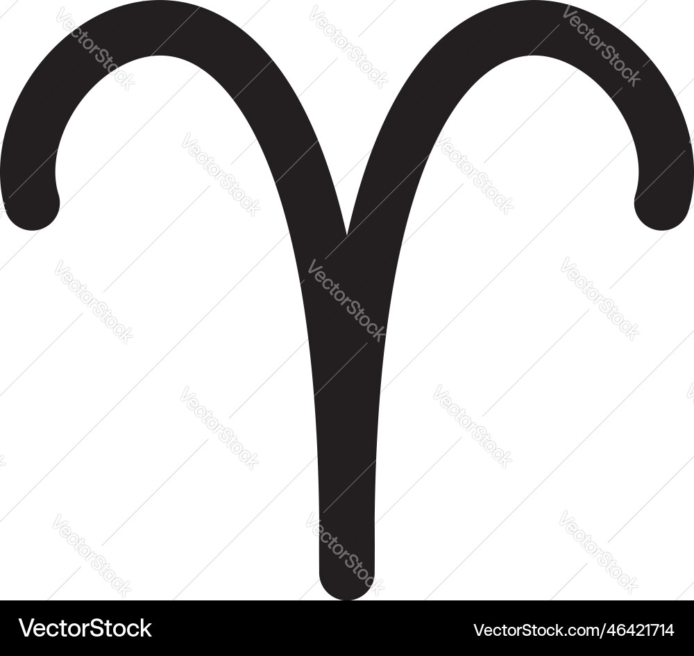 Aries linear icon astrological zodiac sign Vector Image