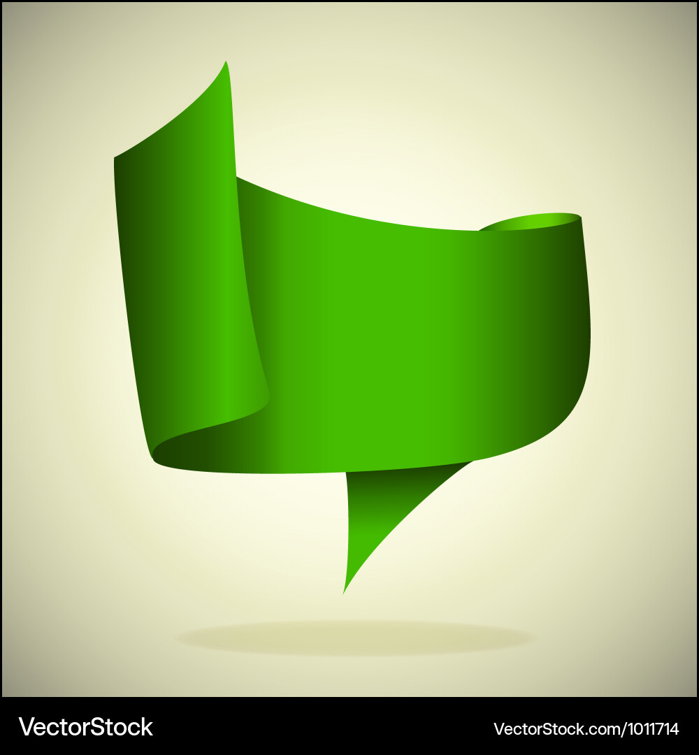 Banner for the text green front Royalty Free Vector Image