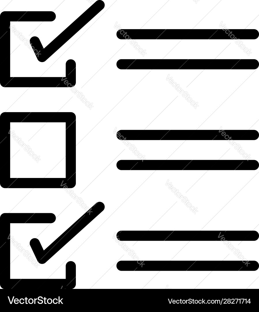 Checklist icon outline style Royalty Free Vector Image