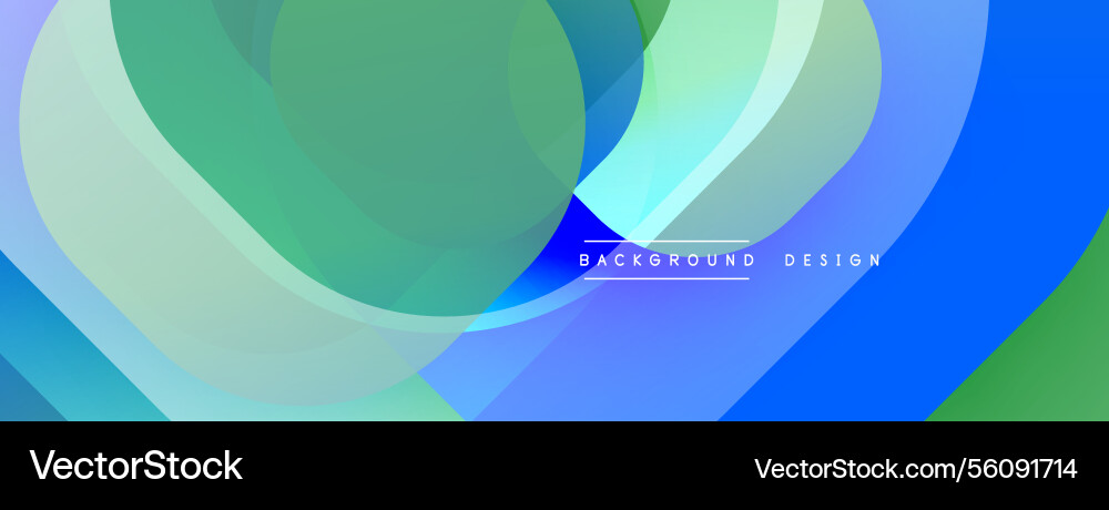 Circular abstract design with overlapping Vector Image