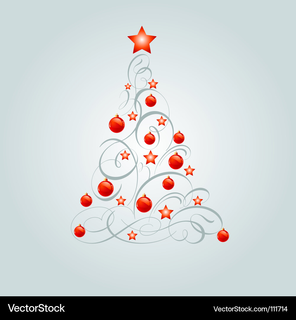 Elegant Christmas Tree Royalty Free Vector Image