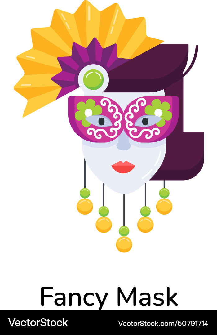 Fancy mask Royalty Free Vector Image - VectorStock