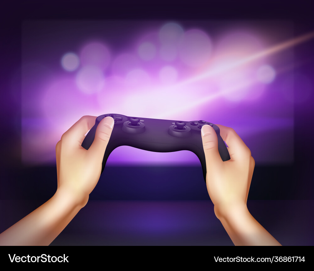 Gamepad controller background Royalty Free Vector Image