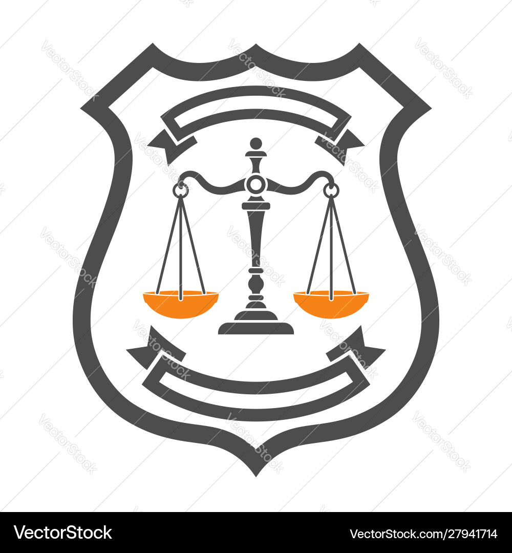 Law and order logo Royalty Free Vector Image - VectorStock