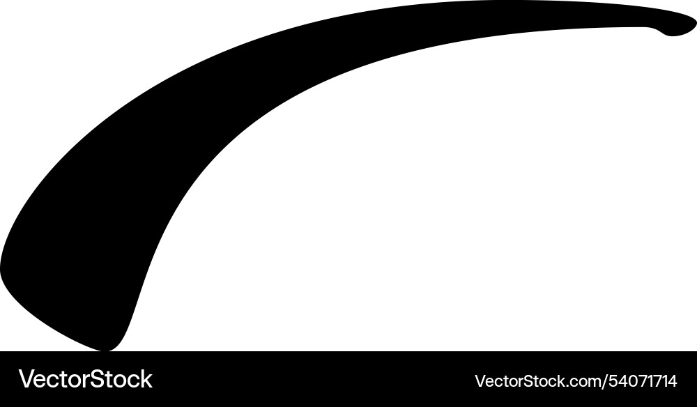 Sleek black arch on white background for modern Vector Image