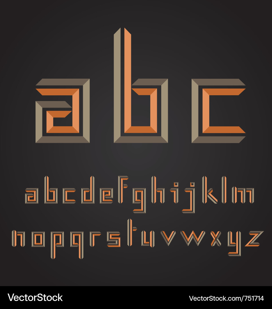 Stylized Letterforms Royalty Free Vector Image