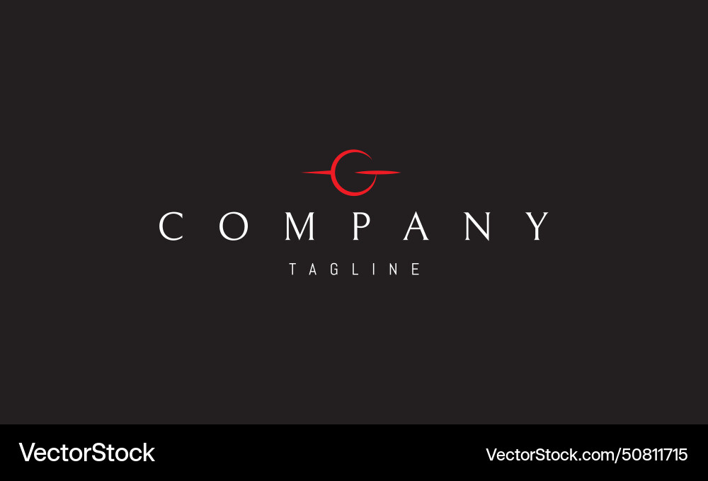 A red logo with an abstract image Royalty Free Vector Image
