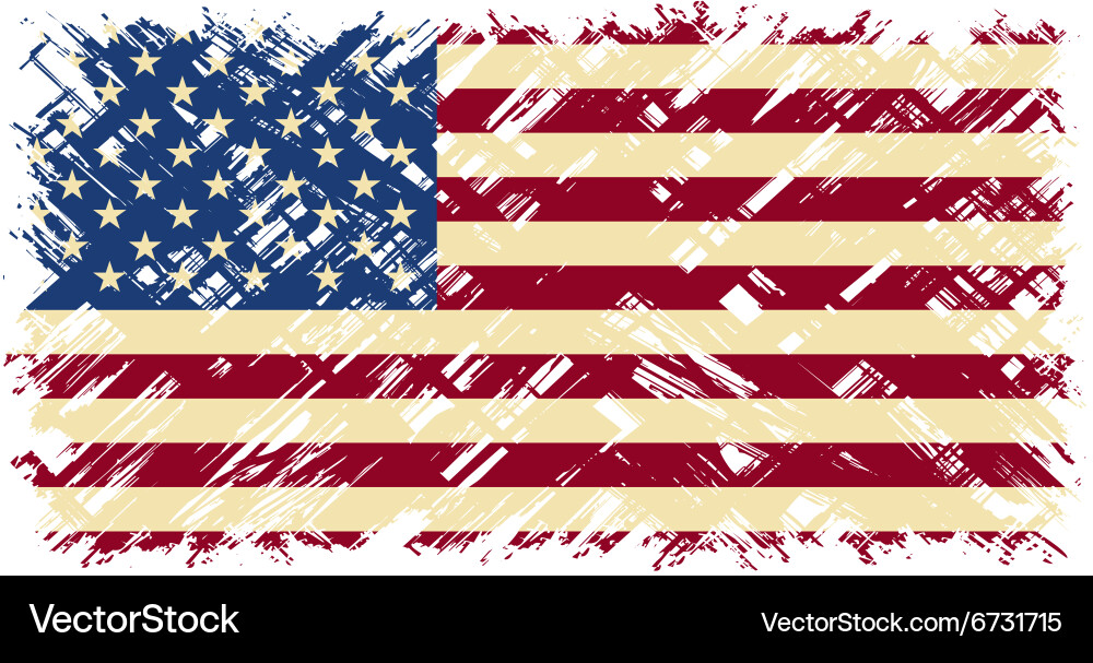 American grunge flag Royalty Free Vector Image