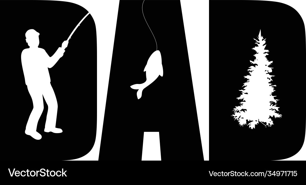 Dad quote on white background Royalty Free Vector Image