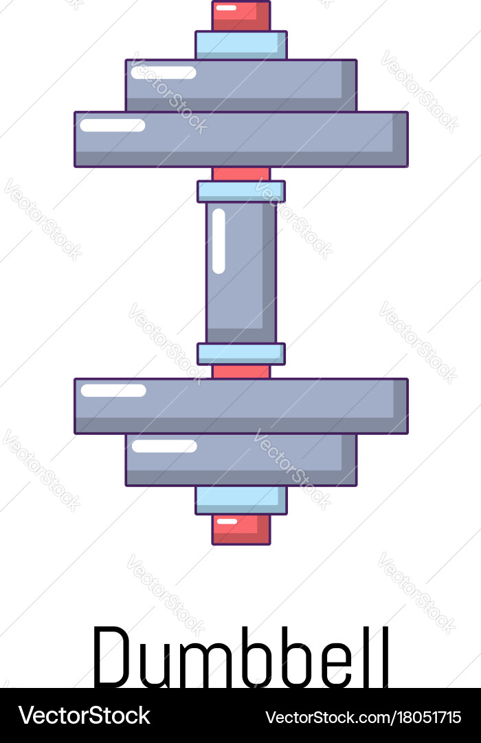 Dumbbell icon cartoon style Royalty Free Vector Image