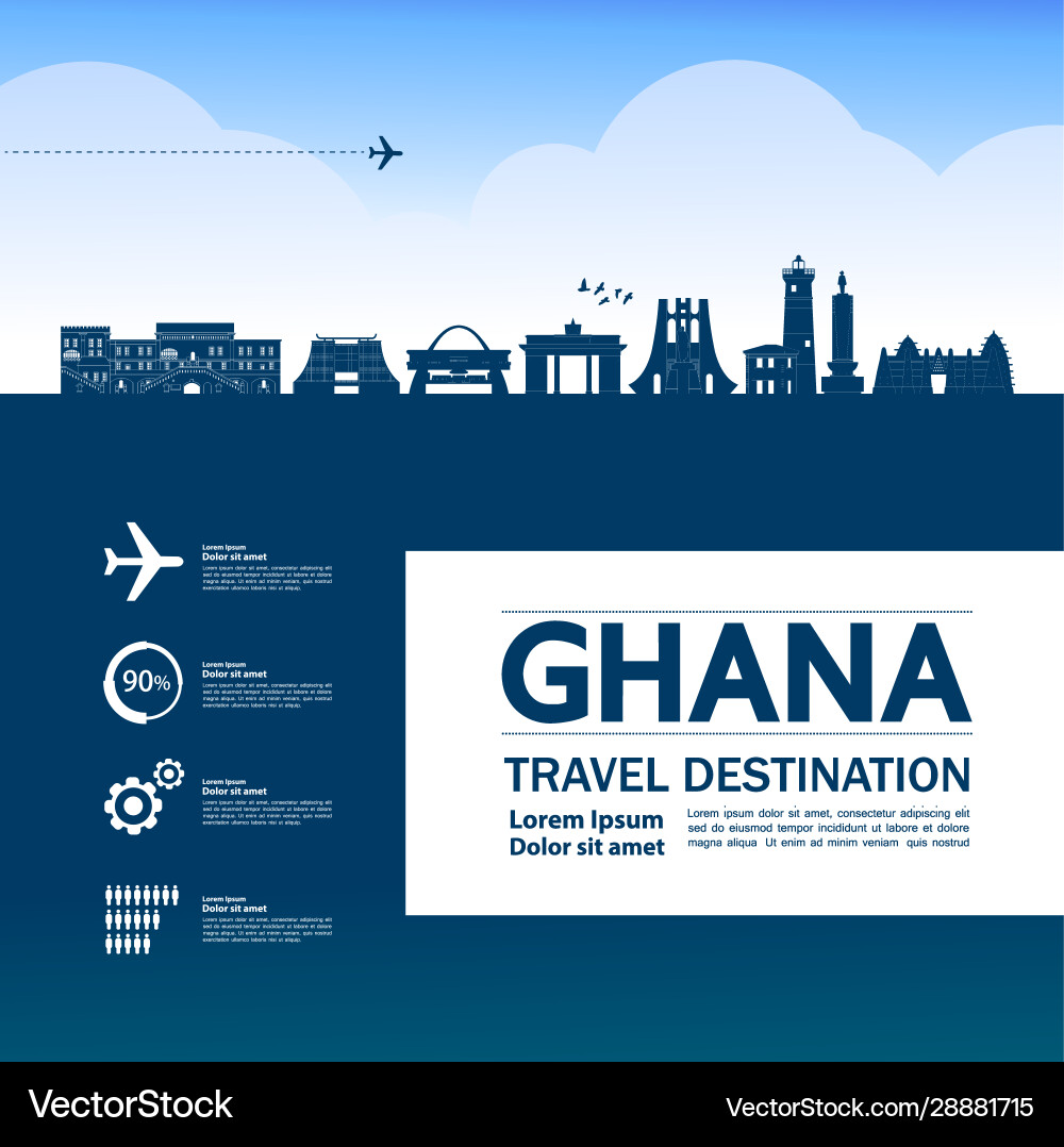 Ghana travel destination Royalty Free Vector Image