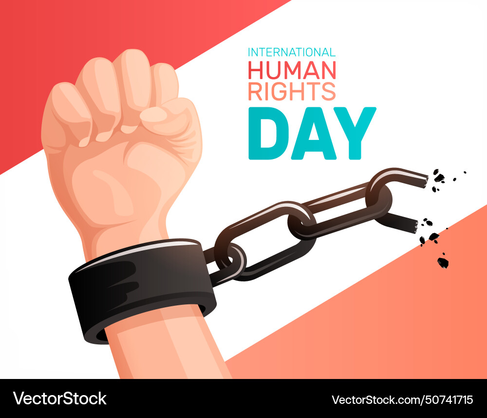 Human rights day concept Royalty Free Vector Image