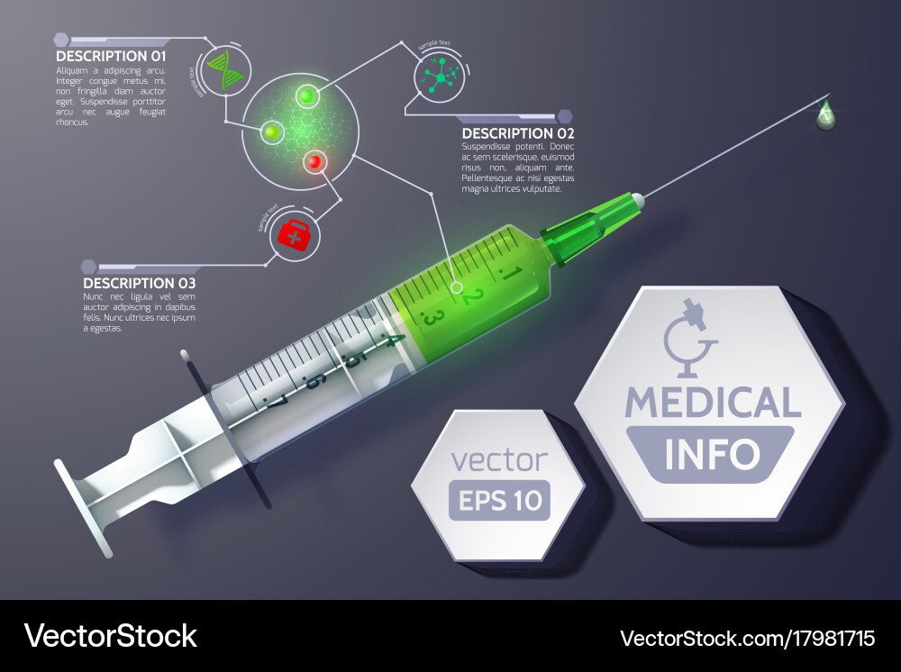 Medical science infographics Royalty Free Vector Image