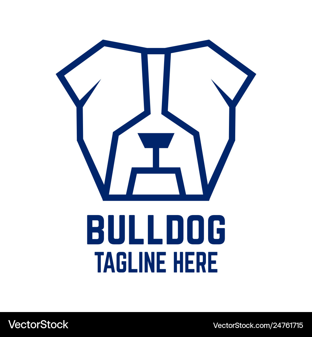 Modern dog bulldog logo Royalty Free Vector Image