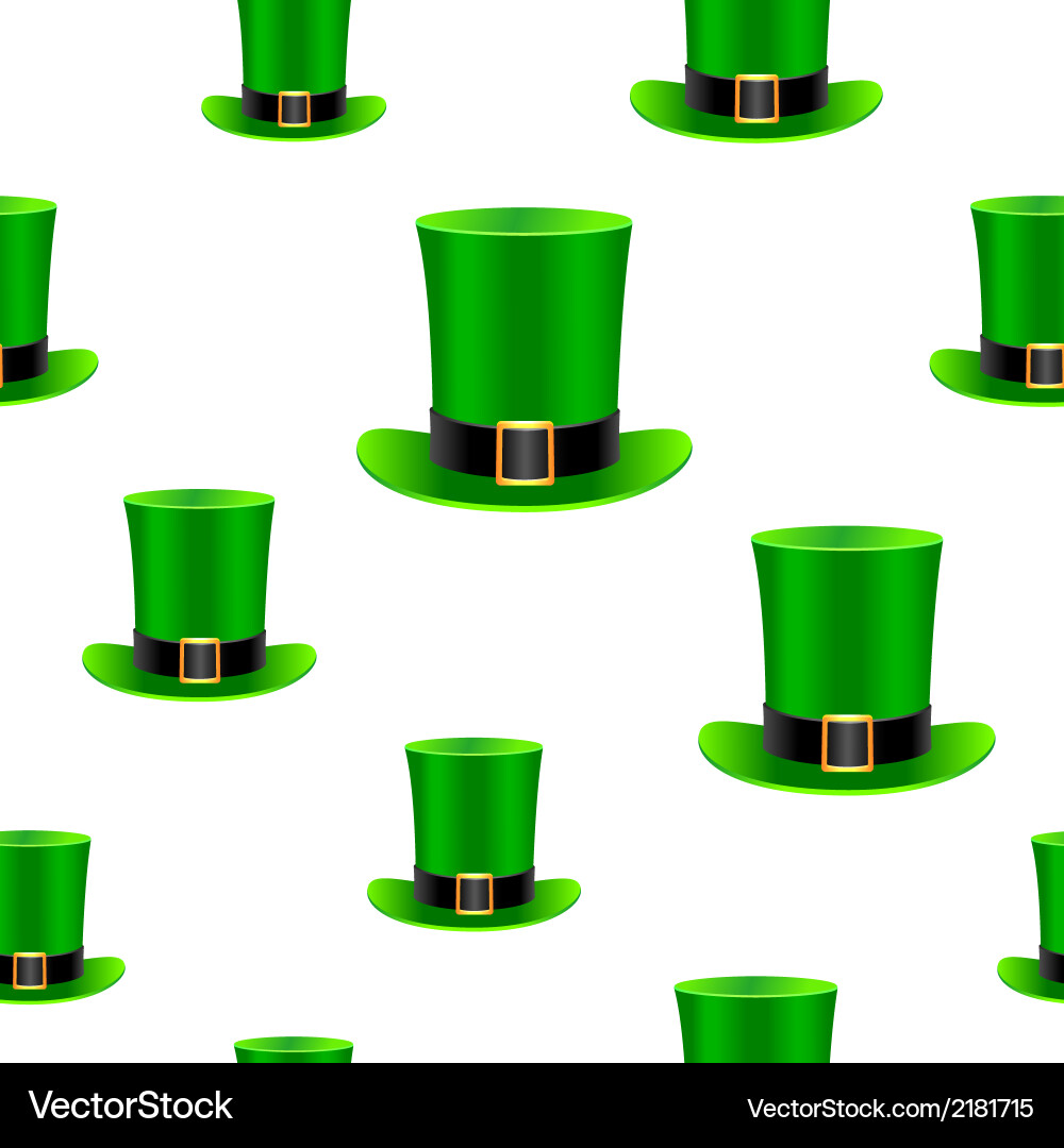 Patrick hat background Royalty Free Vector Image