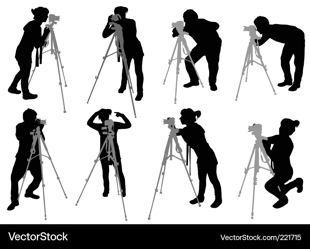 Photographer set Royalty Free Vector Image - VectorStock