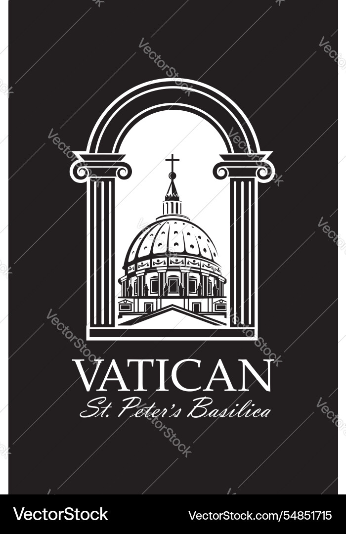 Saint peters basilica at vatican Royalty Free Vector Image
