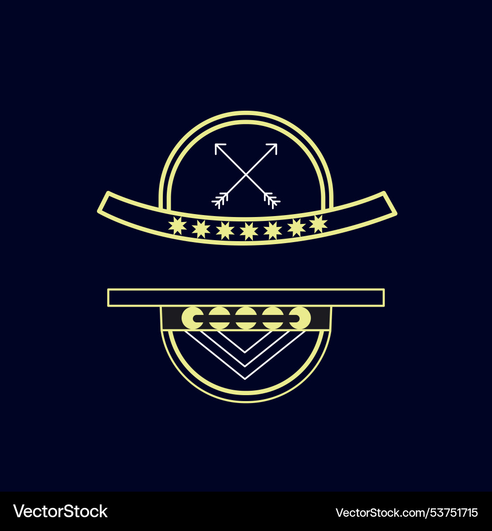 Scout army camp vintage logo design Royalty Free Vector
