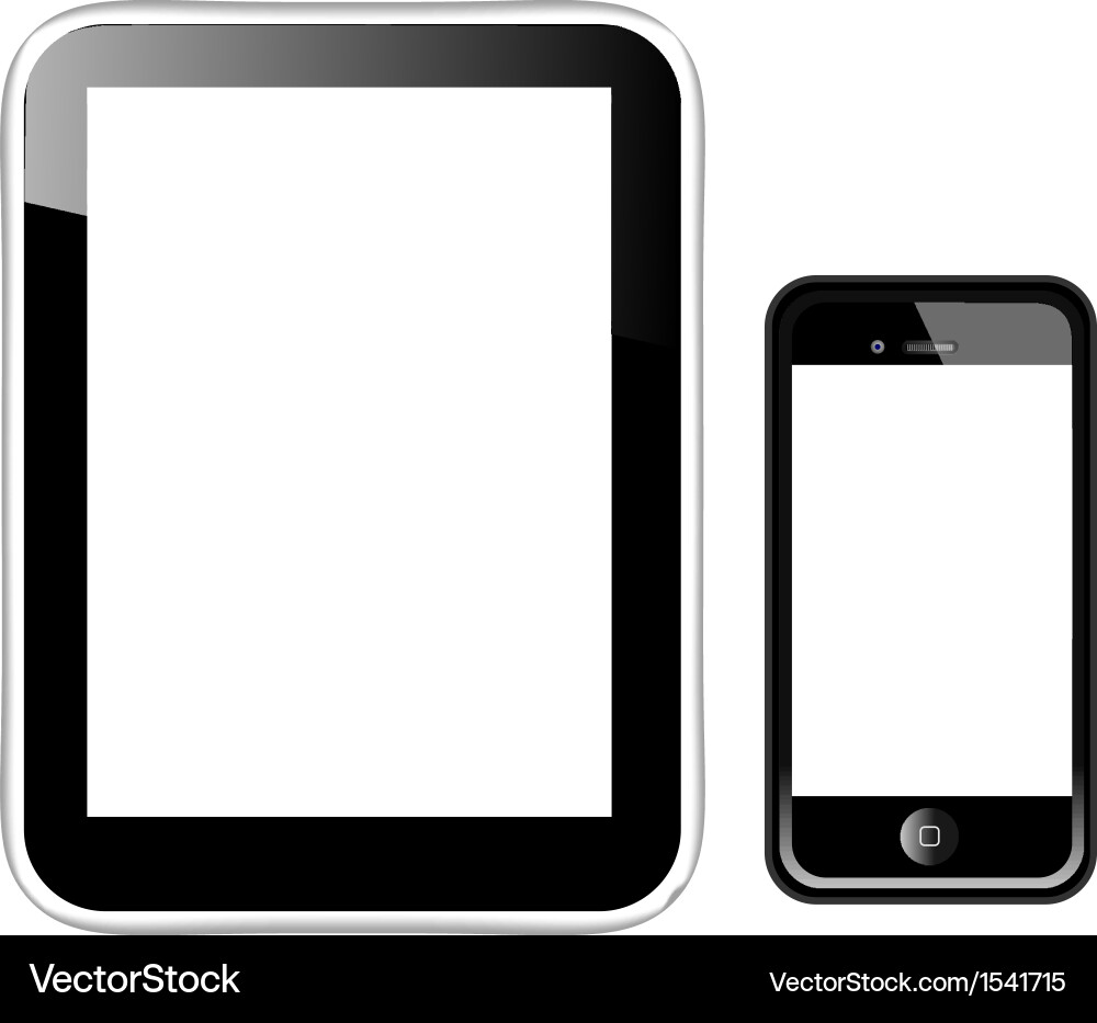 Tablet computer mobile phone Royalty Free Vector Image