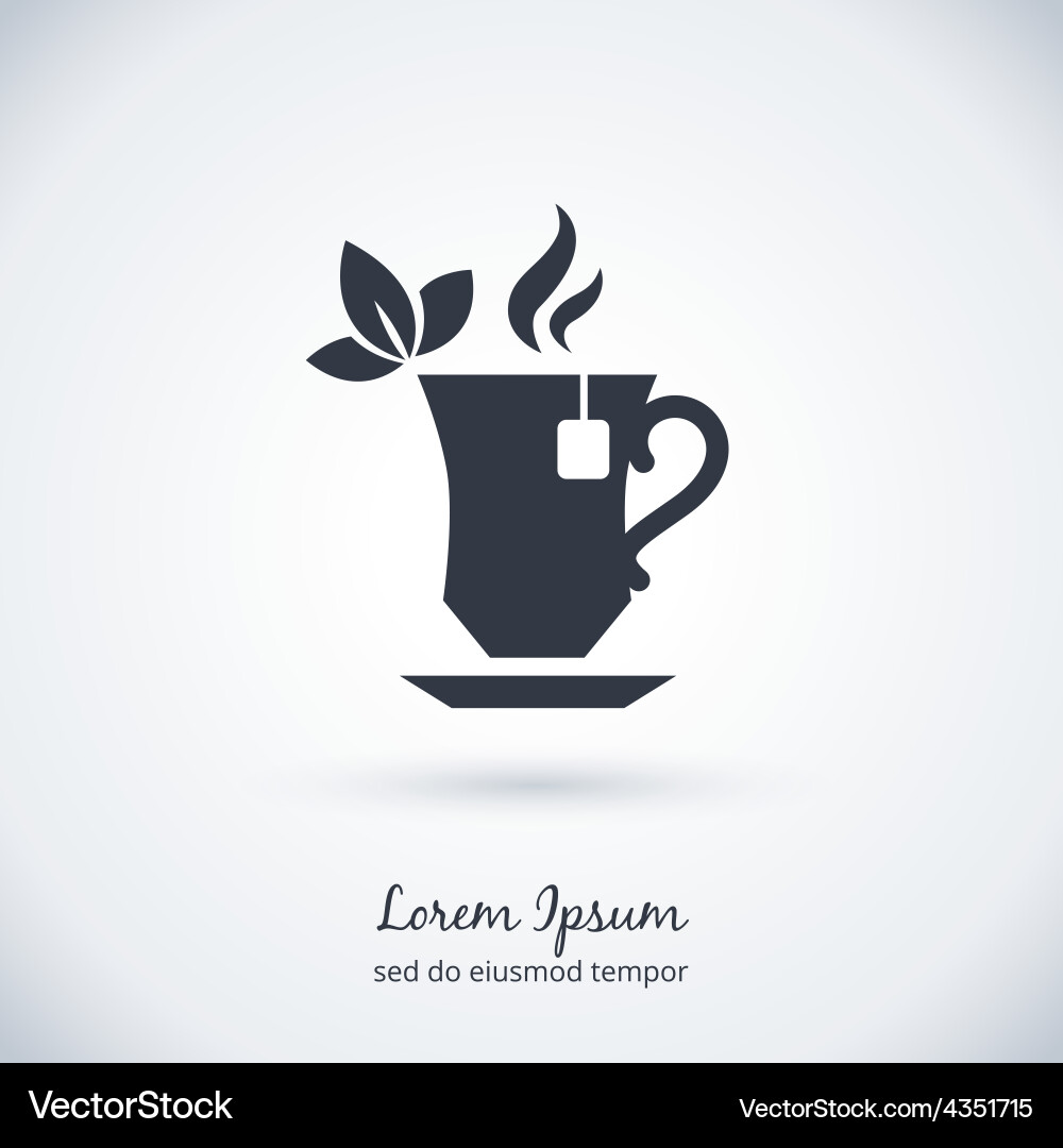 Tea cup logo Royalty Free Vector Image - VectorStock