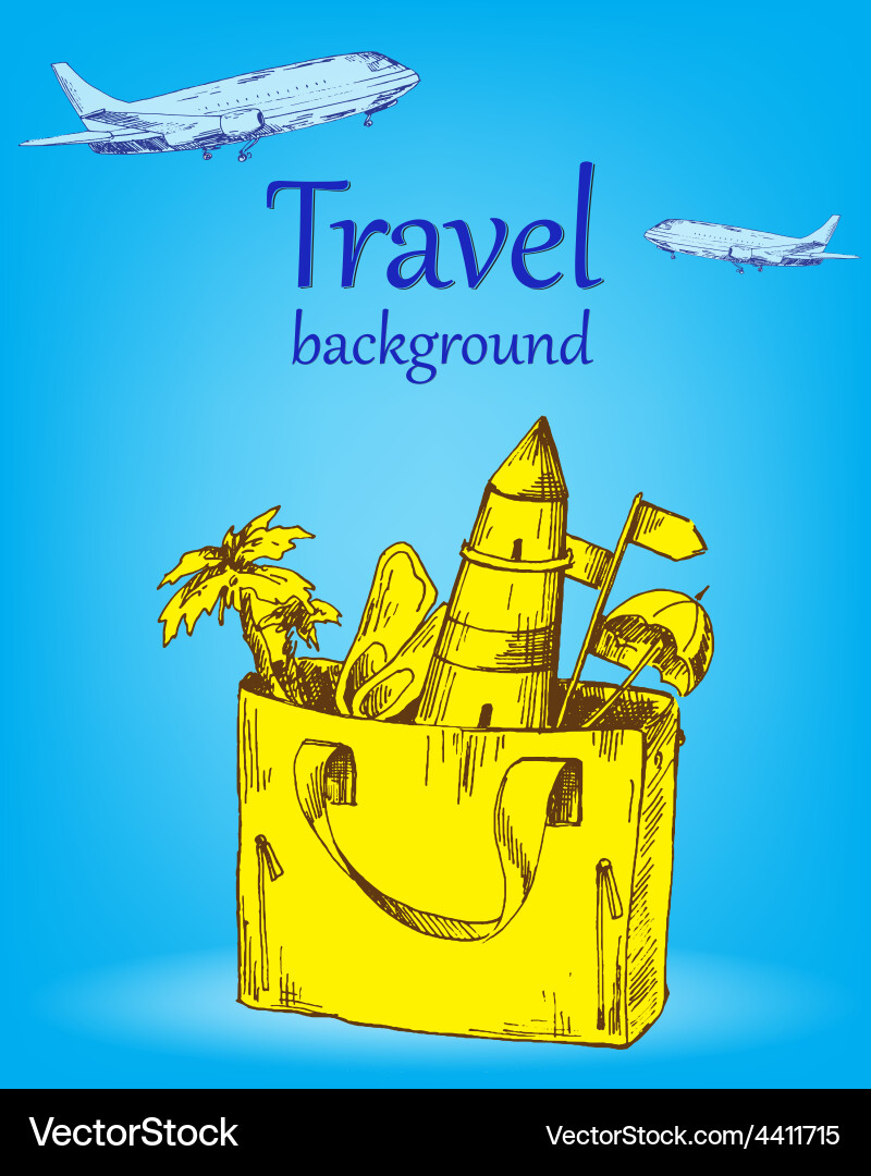 Travel background color Royalty Free Vector Image