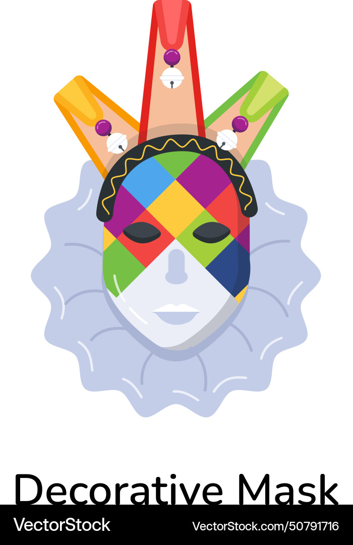 Decorative mask Royalty Free Vector Image - VectorStock