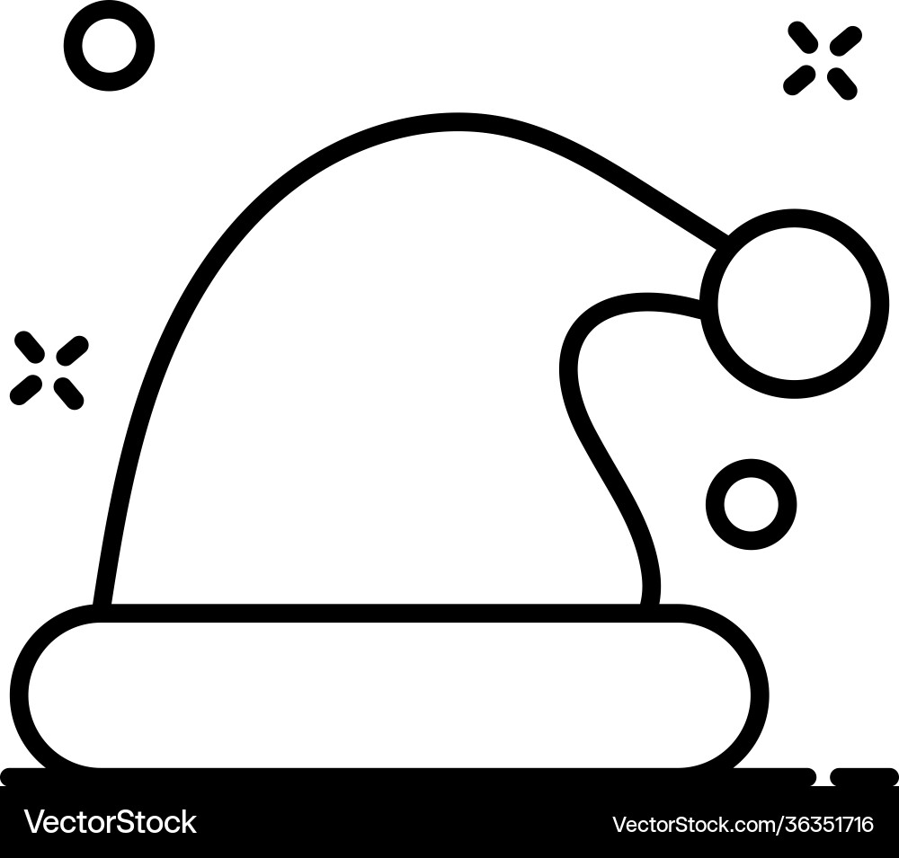 Santa cap Royalty Free Vector Image - VectorStock
