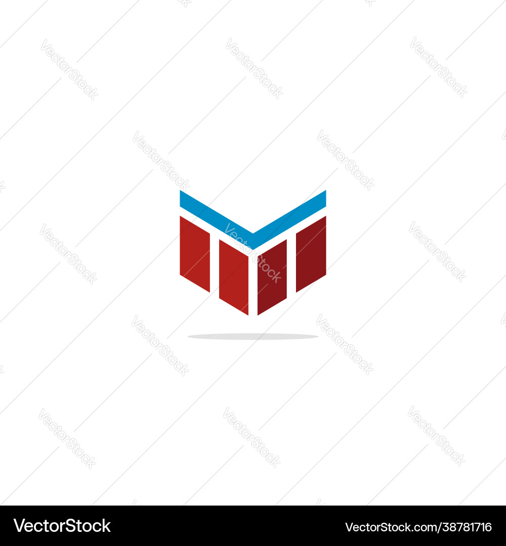 Shape line business company logo Royalty Free Vector Image