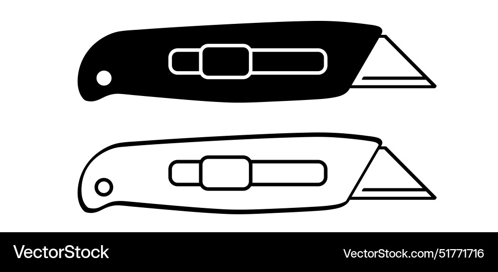 Work knives cartoon cutter knife retractable Vector Image