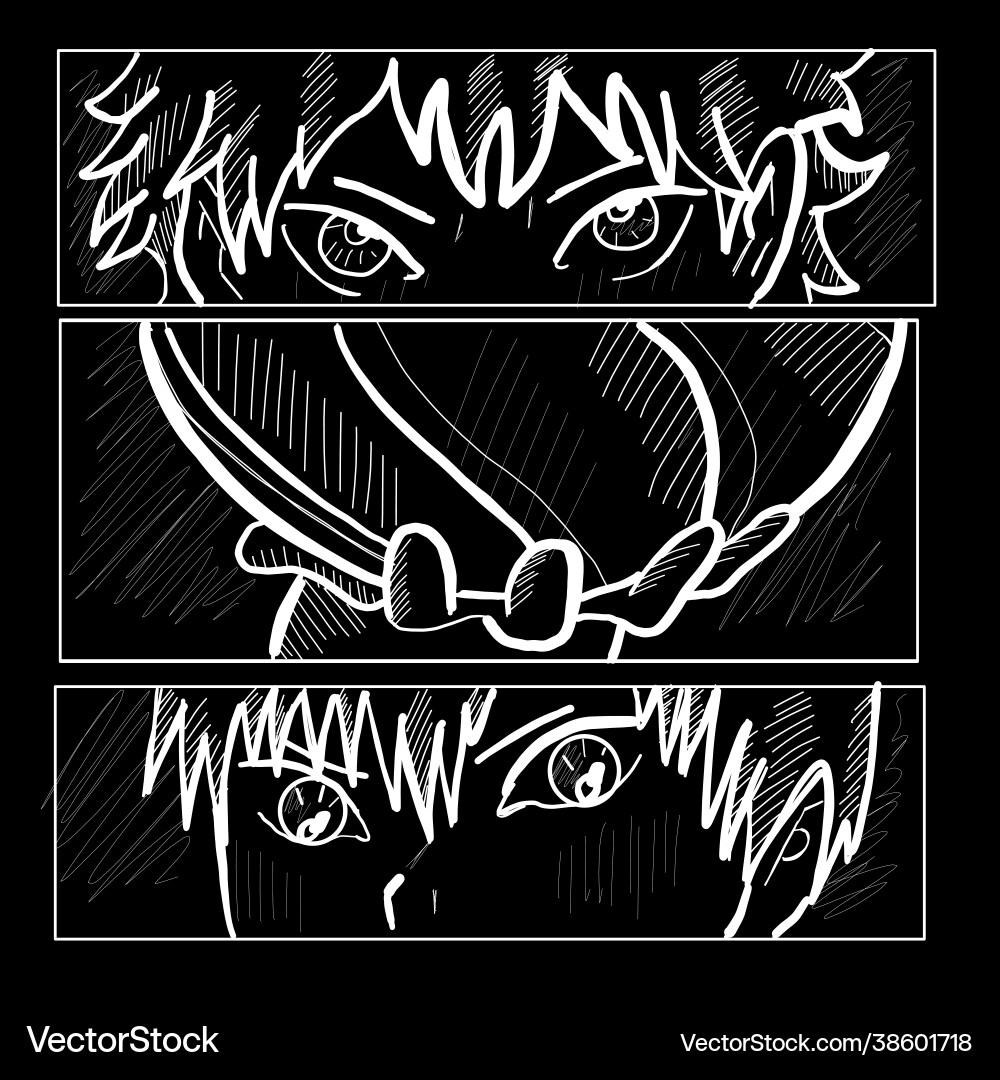 Anime manga design Royalty Free Vector Image - VectorStock