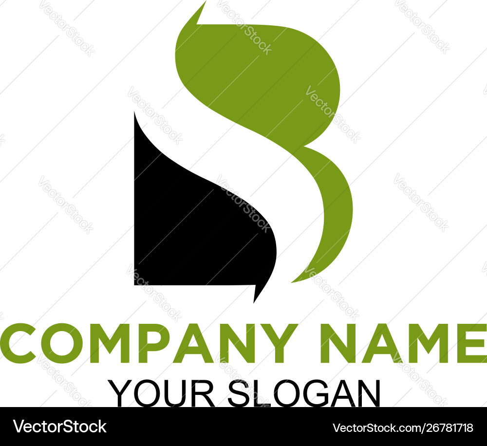 Bs finance logo design Royalty Free Vector Image