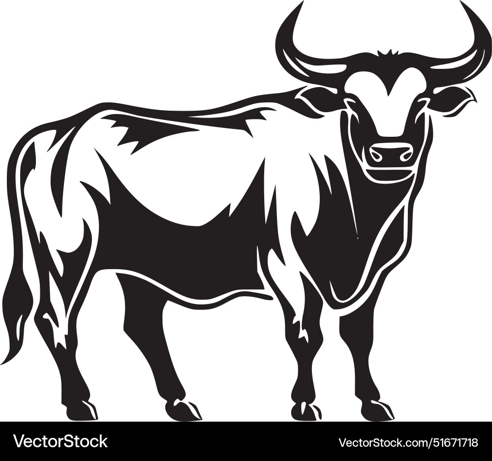 Bull - minimalist and simple silhouette Royalty Free Vector