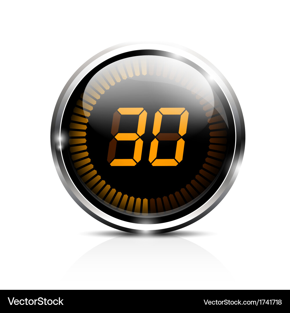 Electronic timer 30 seconds Royalty Free Vector Image Electronic timer 30 seconds Royalty Free Vector Image