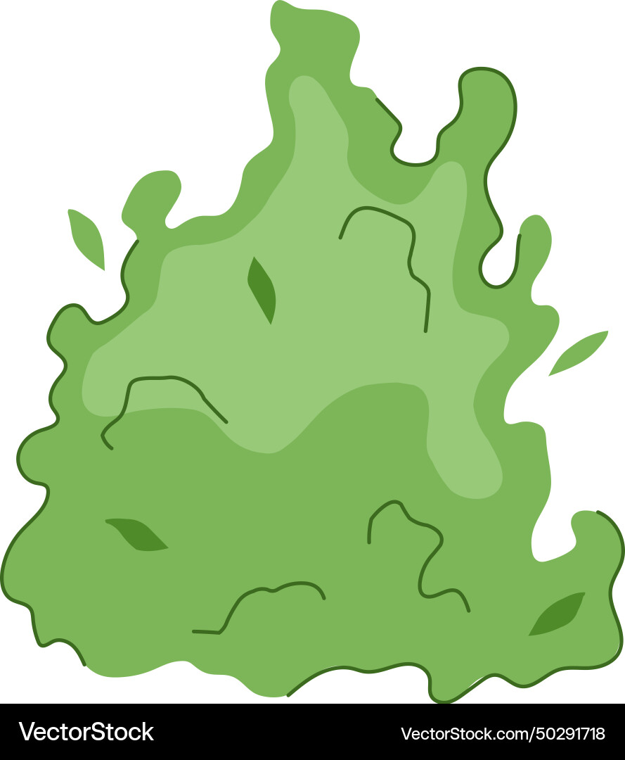 Fence garden shrub cartoon Royalty Free Vector Image