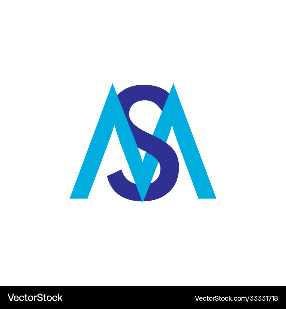 Letters ms linked overlapping logo Royalty Free Vector Image Letters ms linked overlapping logo Royalty Free Vector Image