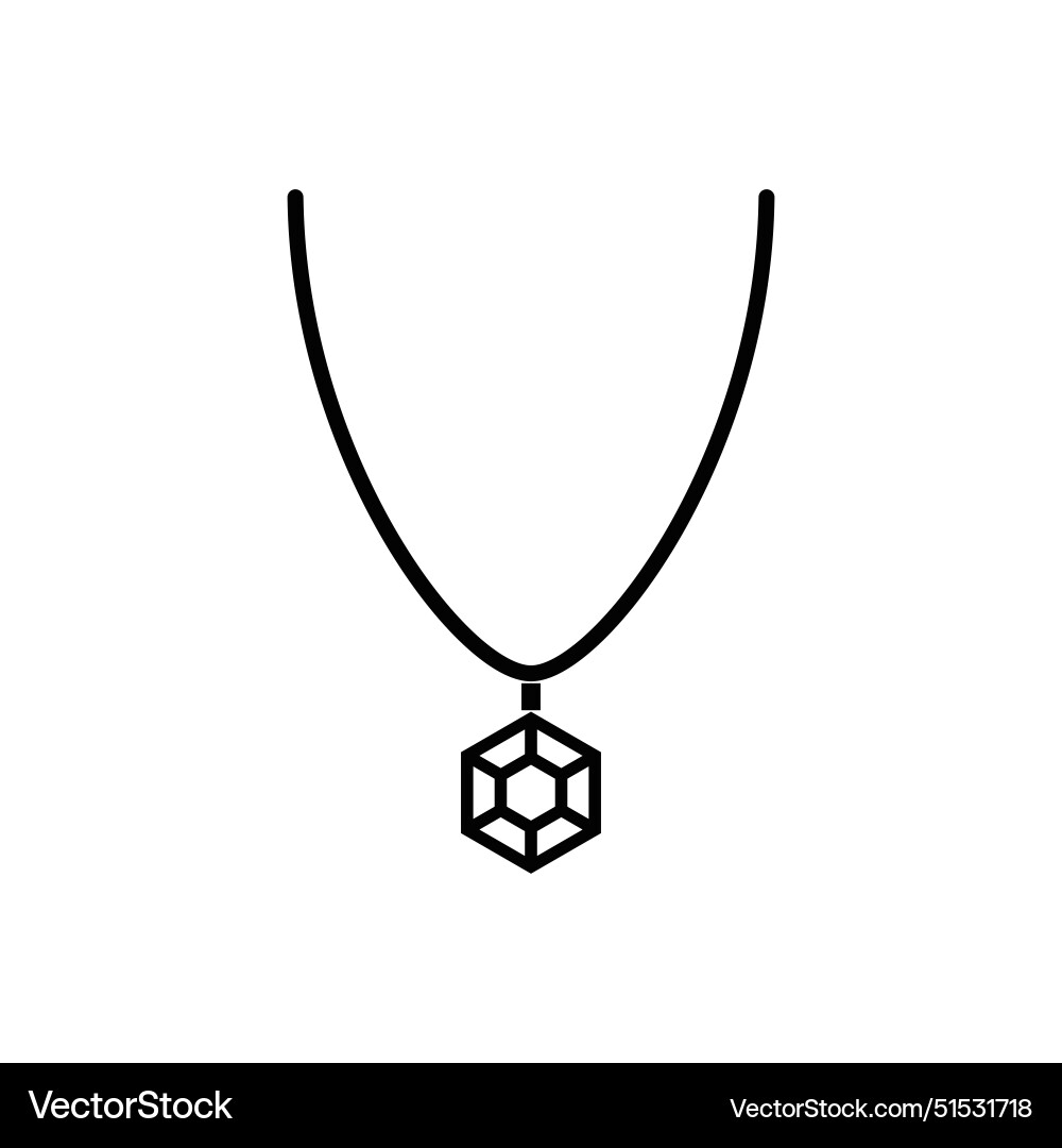 Necklace symbol icon Royalty Free Vector Image